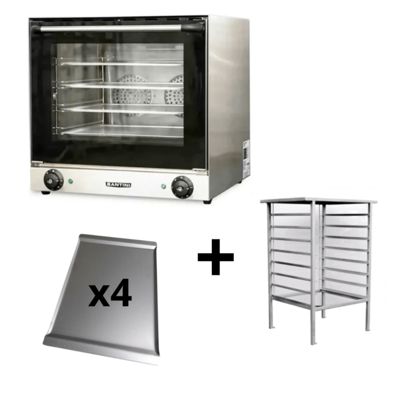 Horno Convector Eléctrico MC600 Con Base y 4 Bandejas – Marca SANTINI ...