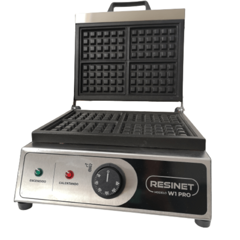 Waflera Profesional Eléctrica Teflonada Rectangular 4 Waffles – Marca ...